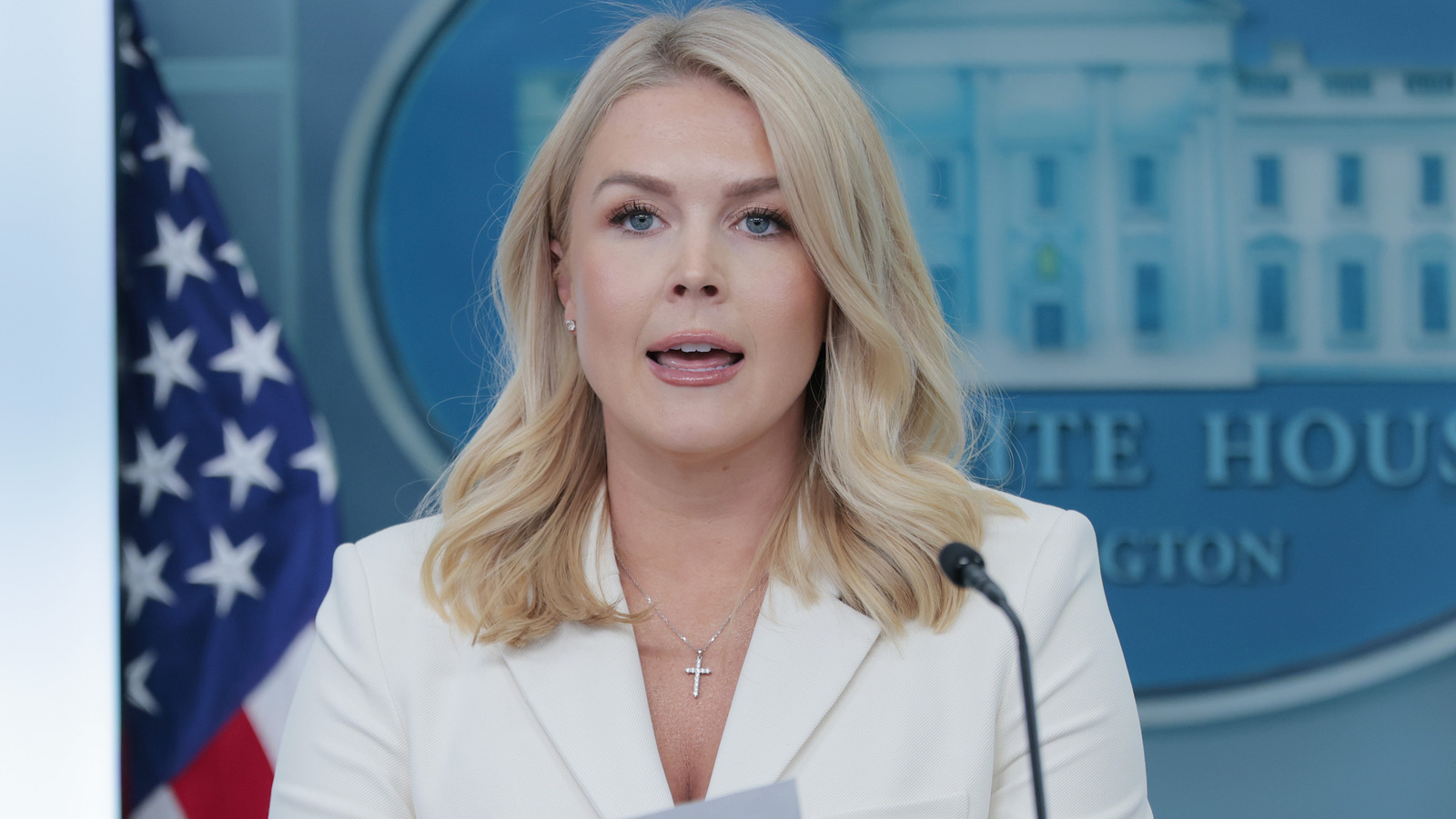 Karoline Leavitt Taunts Her Haters By Reviving Pricey Cross Necklace ...